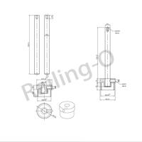 China Stainless Steel 304/316 Handrail Bracket Wall Mount 42.4mm Tube for Staircase and Balustrade Railings QJF1600  for sale
