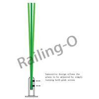 China Floor Mounted Square Glass Spigot H160 with Flat Cover Ring 2205 Duplex NATA Tested for Pool Balustrade QAB-TS018 for sale