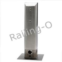 China Square Core Drilled Pool Spigot H240 for 12mm Glass 2205 Duplex Stainless Steel Matt Black QSF-S001 for sale