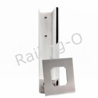 China Square Core Drilled Pool Spigot H240 for 12mm Glass 2205 Duplex Stainless Steel Matt Black QSF-S001 for sale