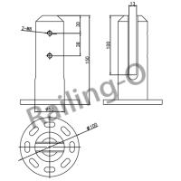 China Round Flanged Pool Fence Spigot for 12mm Glass 2205 Duplex Stainless Steel with Domed Cover Ring QAF-R002 for sale