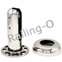 China Round Flanged Pool Fence Spigot for 12mm Glass 2205 Duplex Stainless Steel with Domed Cover Ring QAF-R002 for sale