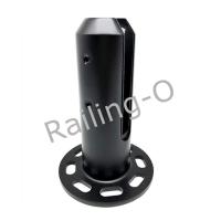 China Round Flanged Pool Fence Spigot for 12mm Glass 2205 Duplex Stainless Steel with Domed Cover Ring QAF-R002 for sale
