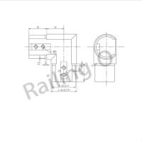 China Slotted Round Tube 90° Corner Connector Φ42.4-48.3 with Mirror or Satin Finish for Railing Systems QL002 for sale
