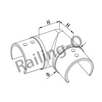 China Slotted Round Tube 90° Corner Connector Φ42.4-48.3 with Mirror or Satin Finish for Railing Systems QL002 for sale