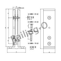 China Square Aluminum Glass Spigot L204mm for Pool Balustrade with Matt Black or Mirror Finish ALB-S001 for sale