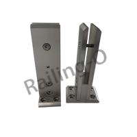 China Square Aluminum Glass Spigot L204mm for Pool Balustrade with Matt Black or Mirror Finish ALB-S001 for sale