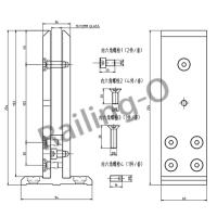 China Lightweight Aluminum Alloy Spigot 204mm with EPDM Gasket for Frameless Glass Balustrade Systems ALB-S002 for sale