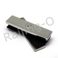 China Glass Clamp 180° Inline Joiner 75mm for 12mm Glass Stainless Steel for sale