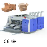 China corrugated printing machine , corrugated cardboard 4 colors printer&slotter&rotary die cutter for sale