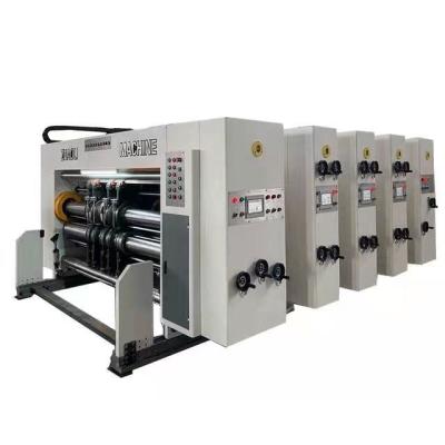 China High Speed Automatic Flexo Printing Slotting Die Cutting Machine Of Lead Edge Feeding Type for sale