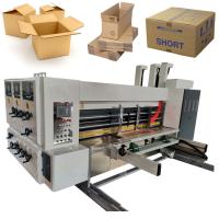 China 1-5 Colors Flexo Corrugated Box Printing Machine With Straight Gear Drive for sale
