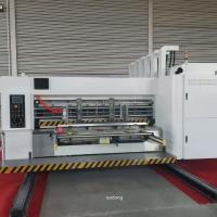 China Multicolor Flexo Printing Slotting Die Cutting Machine Lead Edge Feeding for sale