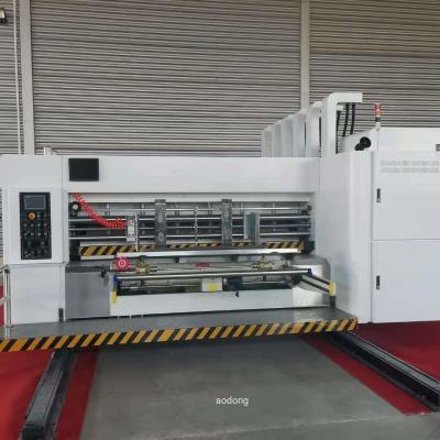 China Multicolor Flexo Printing Slotting Die Cutting Machine Lead Edge Feeding for sale