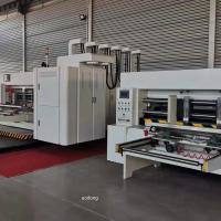 China Multicolor Flexo Printing Slotting Die Cutting Machine Lead Edge Feeding for sale