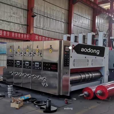 China Chain Feeding Flexo Printing Slotting Die Cutting Machine Semi Auto for sale