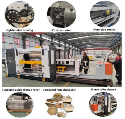 China Automatic carton Single Facer Machine  1 Year Warranty for sale