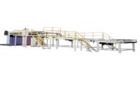 China Automatic High Speed Big 1800mm Cardboard Stacker Machine Basket Down Type for sale