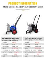 China Anti Corrosive Fireproof Airless Paint Spray Machine High Pressure Paint Coating Sprayer for sale