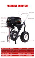 China Industrial High Pressure Stucco Airless Paint Spray Machine With Rotary Spray Nozzle for sale