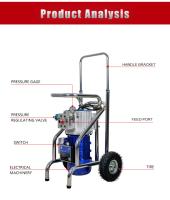 China Fireproofing Insulation High Pressure Airless Paint Spray Machine Electric Wheeled for sale