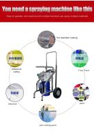 China Fireproofing Insulation High Pressure Airless Paint Spray Machine Electric Wheeled for sale