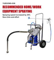 China G36 Professional Epoxy Coating Stucco 9L Spraying Machine Airless Diaphragm Pump Four Spray Gun Blue Color Paint Machine for sale