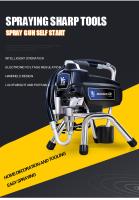 China 2.8L/Min Large Flow Airless Paint Spray Machine 2200W Electric Wall Paint Sprayer for sale
