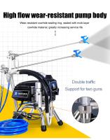 China 2.8L/Min Large Flow Airless Paint Spray Machine 2200W Electric Wall Paint Sprayer for sale