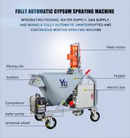 China Dry Mixed Cement Mortar Putty Gypsum Plaster Spray Machine Automatic 3.5kW for sale