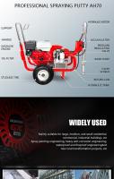 China 260 Bar Putty Airless High Pressure Paint Sprayer 10HP 16L/Min Spraying Pressure for sale
