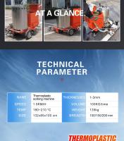 China Parking Lots Stadium Road Marking Machine Diesel 6.5HP 10 L/Min 250 Bar Hydraulic Straight Line Cold Melt Spray for sale