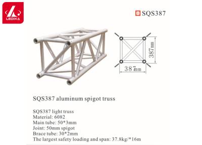 China 387x387mm Square Aluminum Spigot Truss For Outdoor Performance for sale