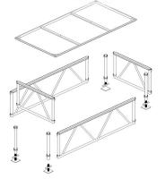 China Outdoor Project Aluminum Folding Stage Platform 18mm Antiskid Plywood for sale