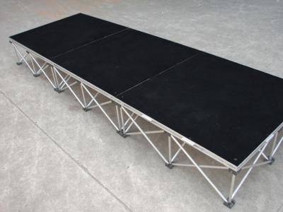 China Wedding Portable Folding Stage Smart Collapsible Staging 18mm Black for sale