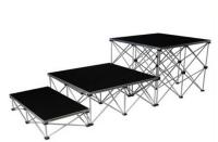 China Small Portable Aluminum Stage Platform Folding Stage 18mm Black for sale