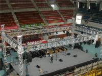 China Gymnasium Aluminum Box Truss Bolt Trade Show Booth Large Heavy Loading 450x600 mm for sale