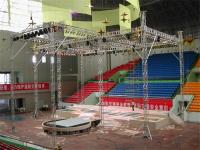 China 6082 Square Spigot Truss Aluminum Boxtruss Natural Silver Stage Trussing for sale