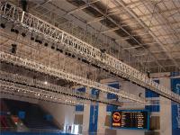 China TUV Square Aluminum Spigot Truss Lighting Stands 20×2 mm Brace Tube for sale