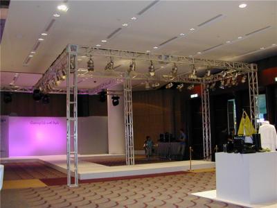 China Durable Mini Aluminum Box Truss Indoor / Stage Square Bolt Truss Small Volume for sale