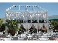 China White Aluminum Spigot Truss 50×3 mm For Seaside Holiday Restaurant for sale