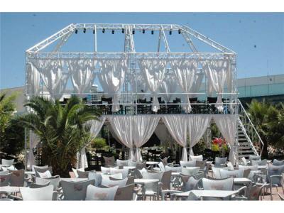 China White Aluminum Spigot Truss 50×3 mm For Seaside Holiday Restaurant for sale