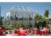 China White Aluminum Spigot Truss 50×3 mm For Seaside Holiday Restaurant for sale