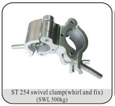 China 500kg Aluminum Heavy Duty Dual Swivel Clamps Speaker Hangers for sale