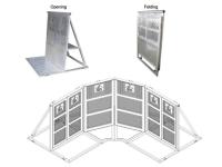 China Event Portable Crowd Control Barriers 6082-T6 Aluminum Alloy Detachable Safety Barricades for sale