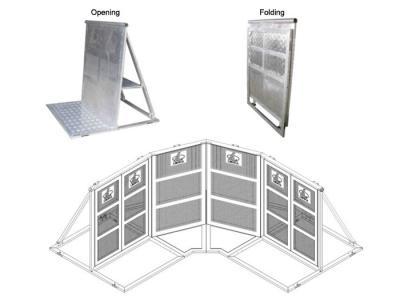 China Event Portable Crowd Control Barriers 6082-T6 Aluminum Alloy Detachable Safety Barricades for sale