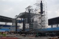 China Staging Square Trussed Roof Aluminum Adjustable Stage 1100Kg Max Loading for sale