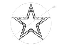China Party Bolt Circular Truss Aluminum For Concert / Cabaret Star Shaped Five Corners for sale