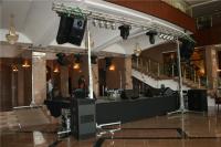 China Indoor Aluminum Square Truss Goal Post Hanging Led Screen 12m - 30m Max Span for sale