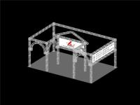 China General Purpose Aluminum Box Truss Stage Trussing 3mm Thickness Diameter Ø 50mm for sale